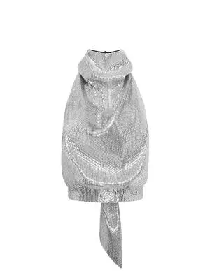 16Arlington Ossie Sequin-embellished Top - Silver