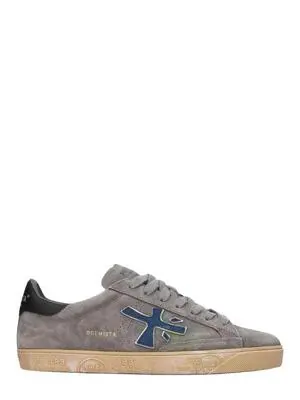Premiata Steven Logo-patch Sneakers - Grey