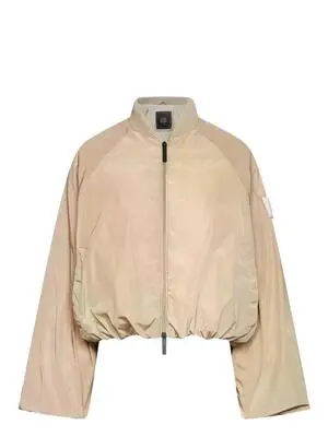 AFTER/LABEL Cropped Zip-up Bomber Jacket