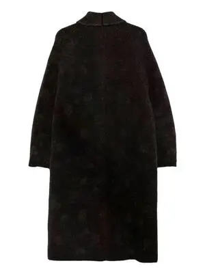 BOBOUTIC Bouclé-knit Single-breasted Coat - Blue