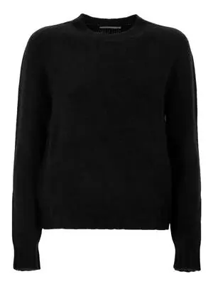 OLIVER LATTUGHI Crew-neck Ribbed-trim Sweater - Black