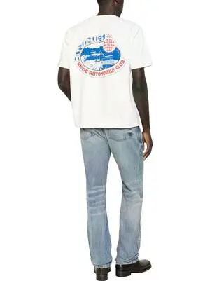 Rhude Graphic-print Cotton T-shirt - Neutrals