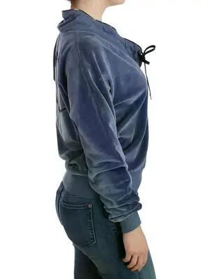 Roberto Cavalli Rhinestone-embellished Drawstring Sweatshirt - Blue
