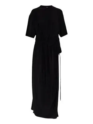 Sportmax Geranio Gathered Asymmetric Top - Black