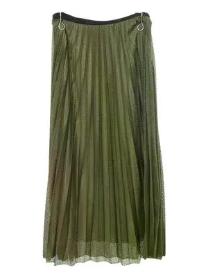 MONCLER 2010s Mesh Pleated Midi Skirt
