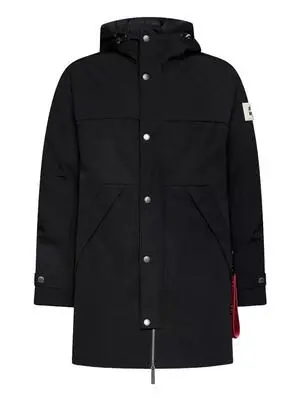 AFTER/LABEL Hooded Press-stud Jacket - Black