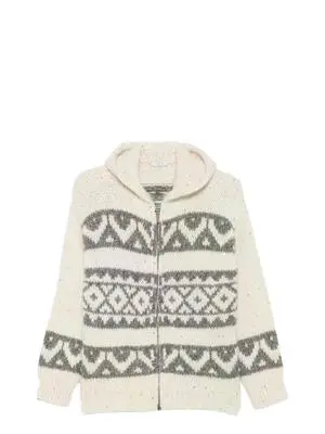 Peserico Fair Isle Sequin-embellished Cardigan - Neutrals