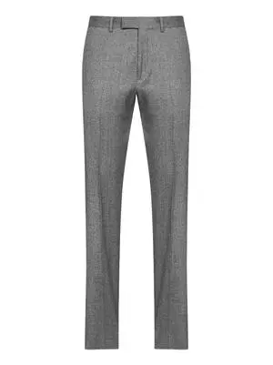 Zegna Tapered-leg Wool Tailored Trousers - Grey