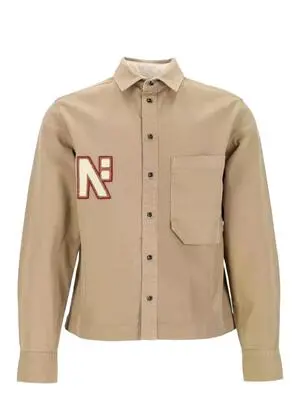 NINE:INTHE:MORNING Jonas Logo-patch Shirt - Neutrals