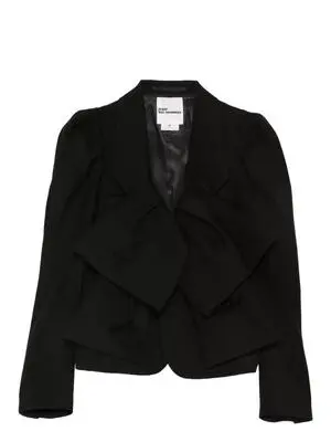Noir Kei Ninomiya Bow-embellished Wool Blazer - Black