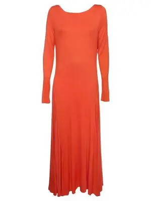 Ralph Lauren Long-sleeve Stretch-knit Maxi Dress - Orange
