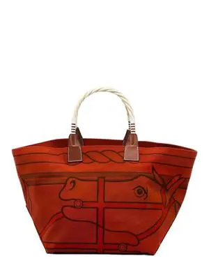 HERMÈS 2011 Toile H Plume Quadrige Au Fil Steeple 31 Tote Bag