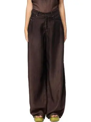 DIESEL® 1996 D-sire Oversized Wide Leg Jeans In Bleached Denim - Brown