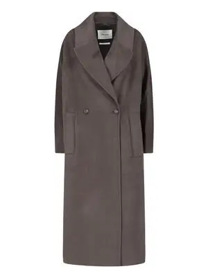 IVY OAK Ivy Oak Double-Breasted Long Coat Grey