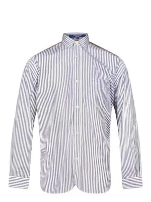 Junya Watanabe Striped Panelled Shirt - Blue