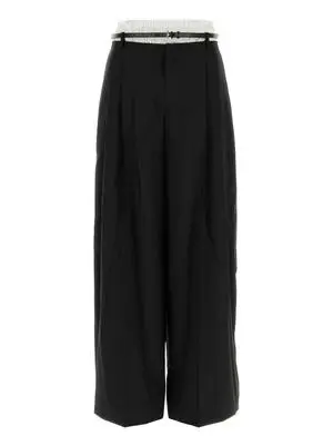 ALEXANDER WANG Alexander Wang Wool Blend Wide-Leg Pants With Mohair Finish