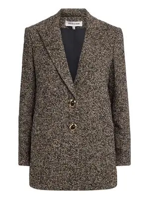 Veronica Beard Tweed Maci Dickey Blazer - Grey