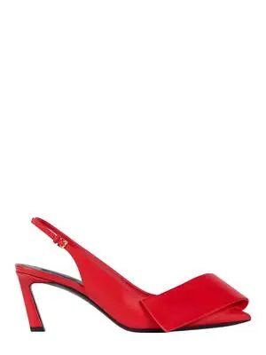 Givenchy Leather Twisted Ribbon Slingback Heels 65 - Red