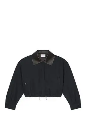Givenchy Cotton-wool Leather-trim Bomber Jacket - Black