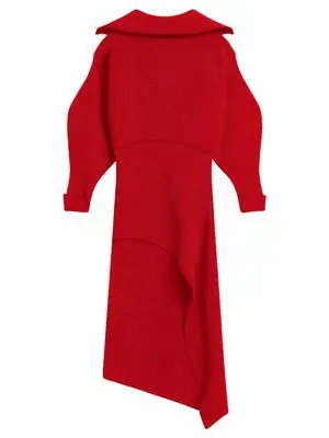 Givenchy Wool-cashmere-blend Split Midi Dress - Red