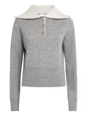 CLAUDIE PIERLOT Wool Shawl-collar Sweater
