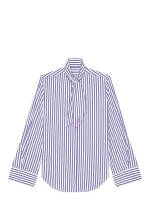 Givenchy Silk Tie-neck Shirt - Blue