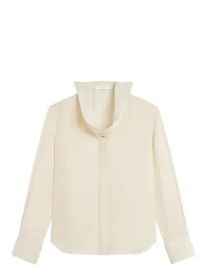 Givenchy Silk Reverse-collar Shirt - Ivory