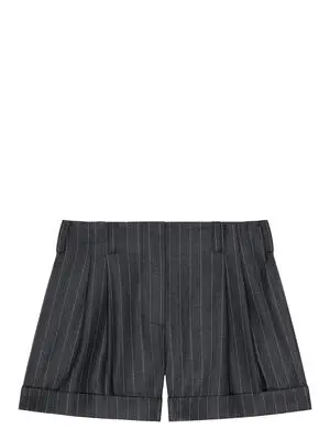 Givenchy Wool Pinstripe Shorts - Grey