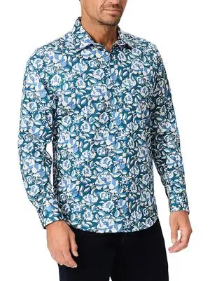 Robert Graham Euclid Long Sleeve Cotton Stretch Shirt - Multi