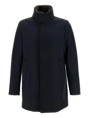 Herno Ecowool + Light Faux Fur Coat - Multicolor