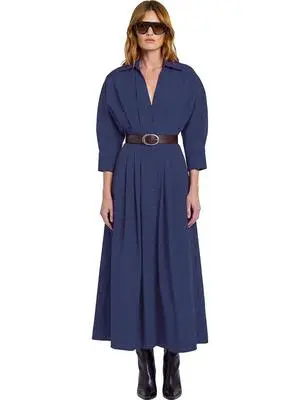 NICHOLAS Lanae V Neck Midi Dress - Ink