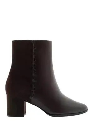 ALEXANDRE BIRMAN Jesse Whipstitch-trim Ankle Boots - Brown