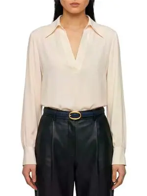 SUTTON NEW YORK V-neck Georgette Blouse