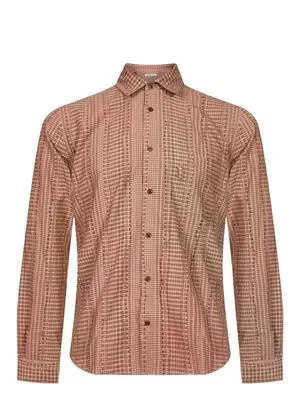 You Must Create Check-pattern Seersucker Shirt - Brown