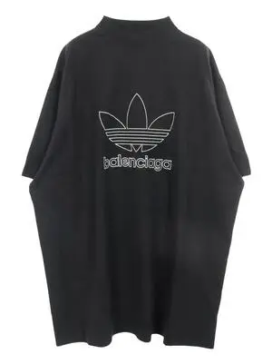 Balenciaga X Adidas Logo-embroidered Oversized T-shirt - Black