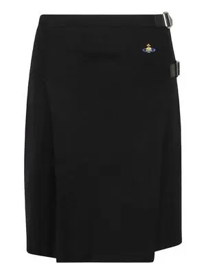 VIVIENNE WESTWOOD Gonna Kilt Alex In Lana - Black