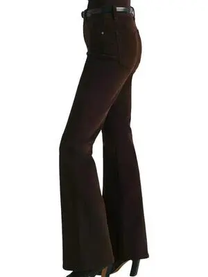DL1961 Bridget Corduroy-texture Bootcut Jeans Brown