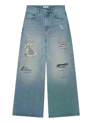 LLC Distressed Loose-fit Jeans - Blue