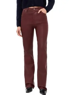 FRAME The Leather Reboot Pants - Currant