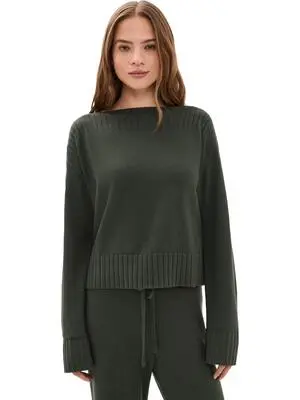 Splendid Haven Boatneck Sweater - Pine