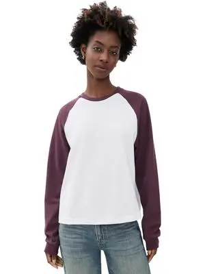 PERFECTWHITETEE Baseball Tee - White/cherry Lacquer