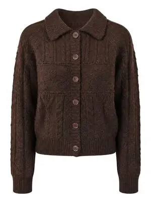YUMI Yumi Cable Knit Boxy Jacket