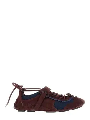 SHUSHU/TONG Ballerine In Pelle Con Fiocco Multicolor