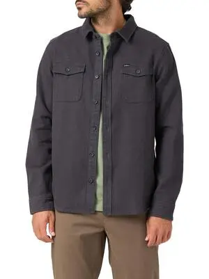 O'Neill Blanket Cotton Flannel Button-up Overshirt Phantom