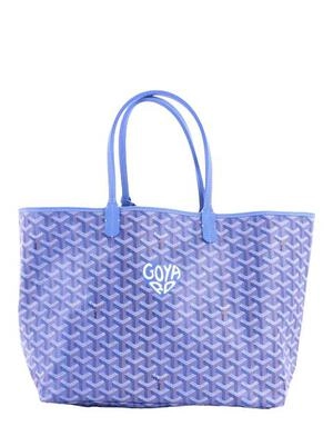 Goyard Saint Louis Reversible Tote Coated Canvas And Printed Canvas Pm - Blue