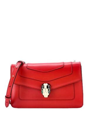 BVLGARI Serpenti Crossbody Bag Leather Small - Red
