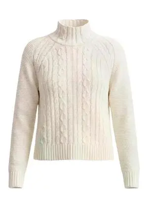 GRAN SASSO Cable-knit Mock-neck Sweater - Neutrals