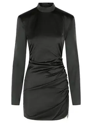ROTATE BY BIRGER CHRISTENSEN Polyester Satin Mini Dress - Black