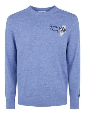 MC2 SAINT BARTH Crew Neck Sweater "heron Light Embry - Blue