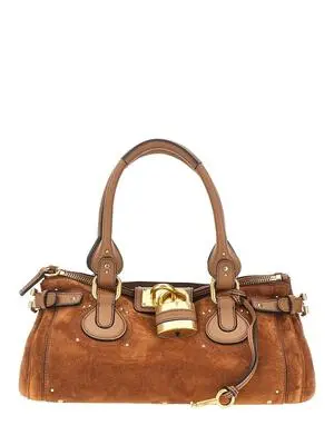 Chloé Suede Leather 'paddington' Bag Brown